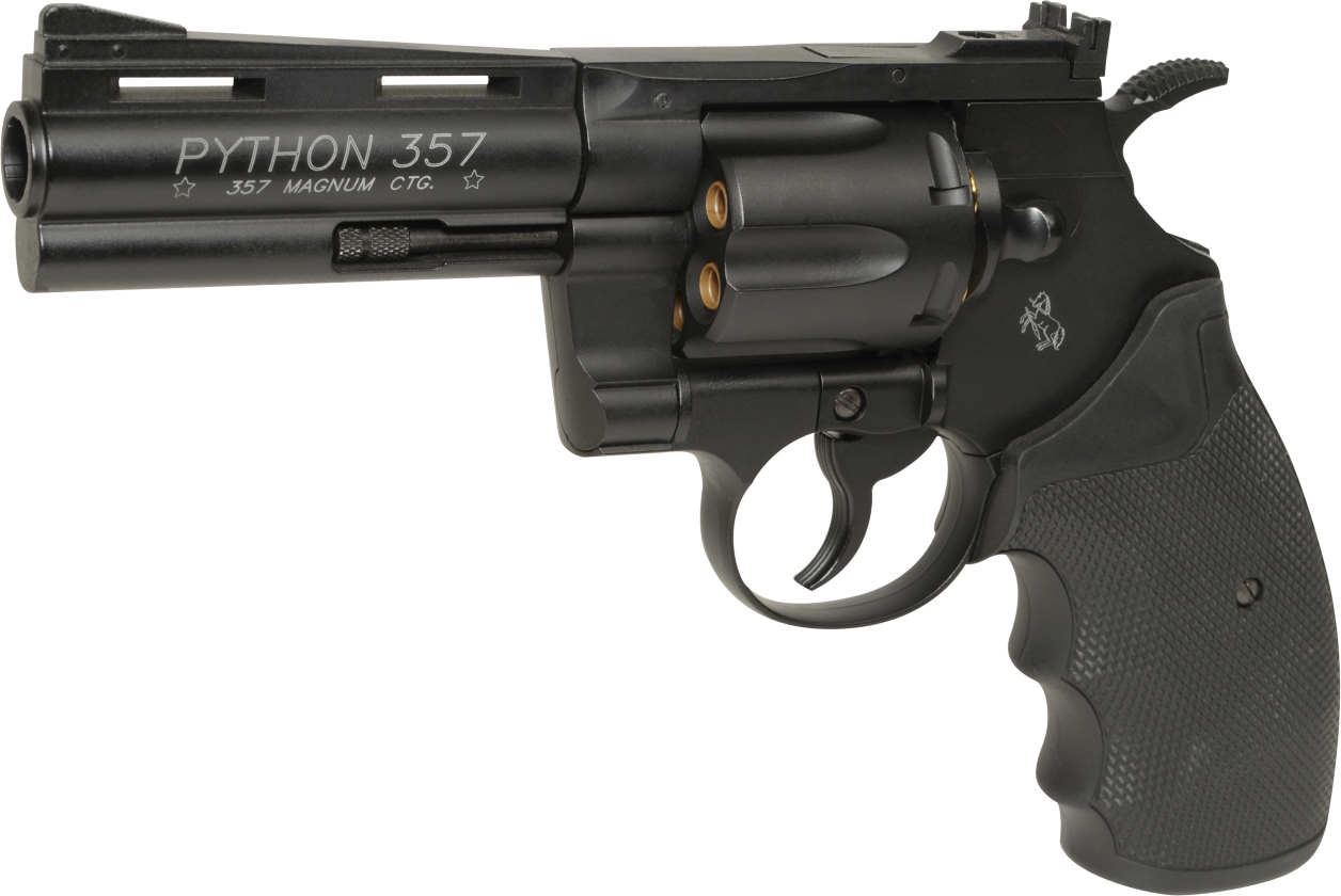 Colt Python .357 4" Hardball Revolver - Sort hos Gunzone.dk