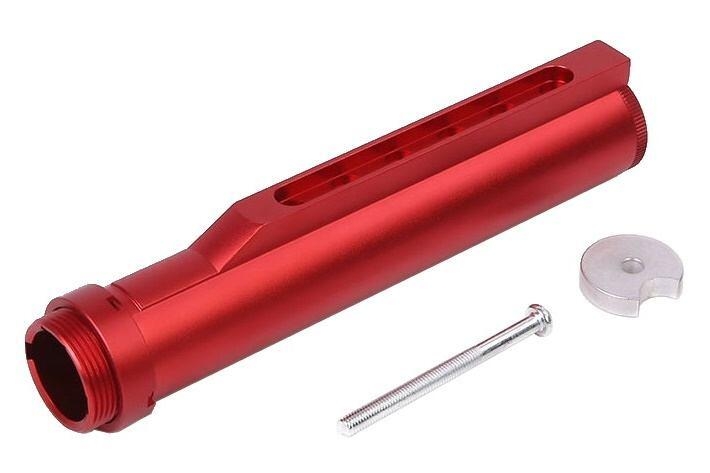 Airsoft Buffer tube, Alu, rød, til M4 / M16 | GUNZONE
