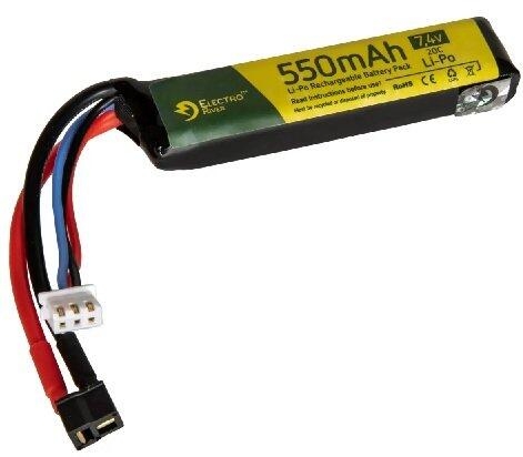 LiPo 7.4V 550mAh 20C batteri til AEP med MOSFET til kun 129,00 DKK på ...