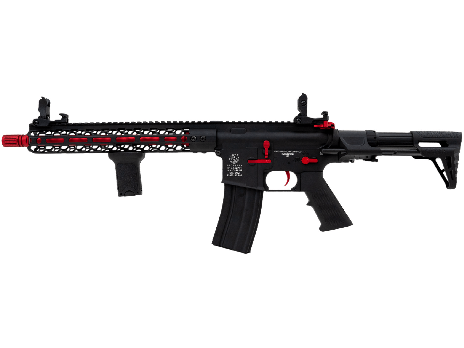 Airsoft Fuld Metal Colt M4 Mike - Rød|Gunzone.dk