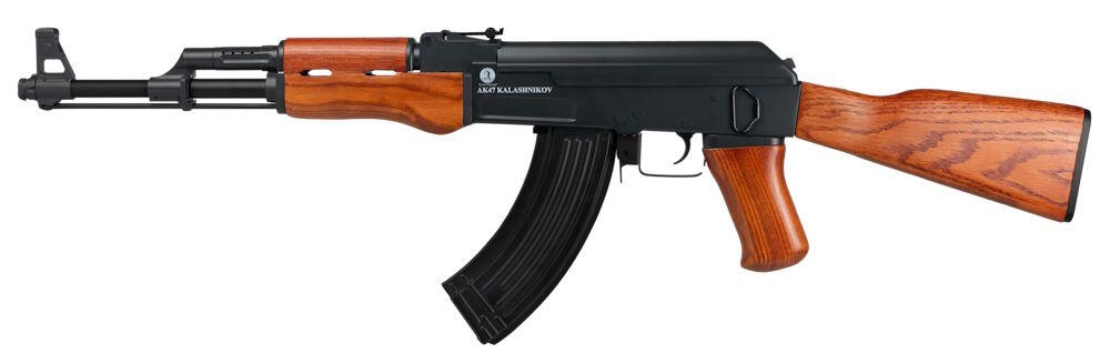 Airsoft Klassisk AK47 Elektrisk Blowback - ægte træ|Gunzone.dk